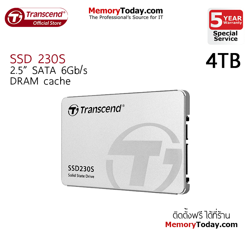 Transcend SSD 230S 2.5 SATA-III 6Gb/s 4TB (TS4TSSD230S) | Shopee Thailand