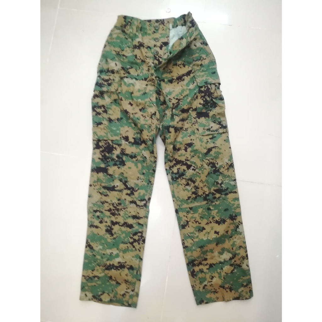 01USMCกางเกงทหาร TROUSERS WOODLAND MARPAT MCCUU ขนาดXS-Rรอบเอว25-27นิ้ว ...