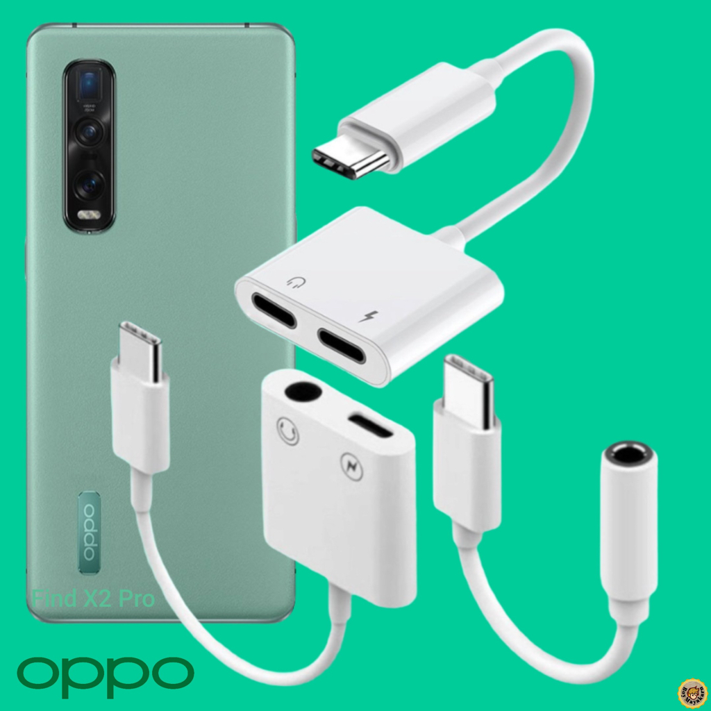 สายแปลง OPPO Type-C อแดปเตอร์ หางหนู สายต่อ Type-C ให้สามารถชาร์จพร้อมเสียบหูฟัง คุย ฟังเพลงใน ...