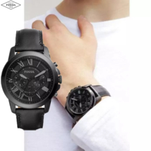 Authentic Men Grant Chronograph Black Leather Watch FS5132 | Shopee ...