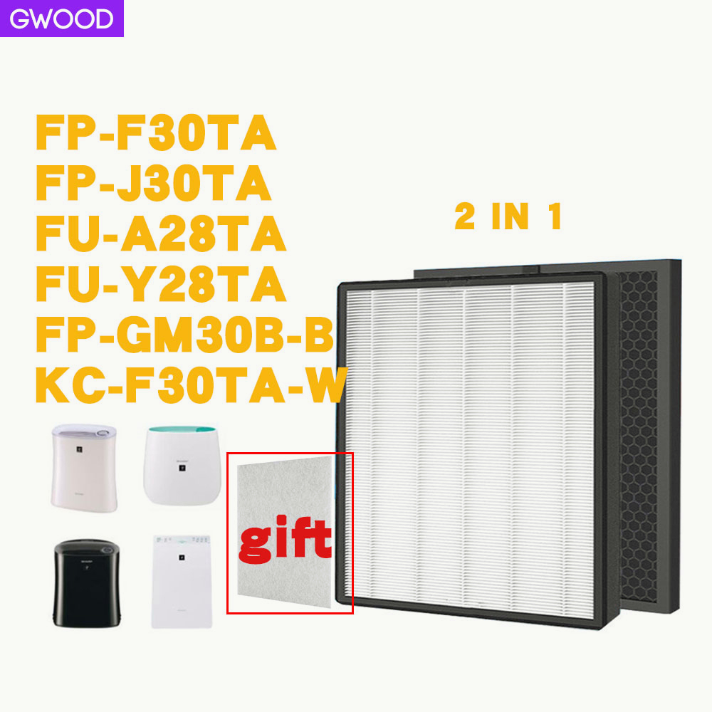 GWOOD for Sharp Replacement Air Purifier FP-F30TA, FP-J30TA, FP-GM30B-B, KC-F30TA-W, and FU ...