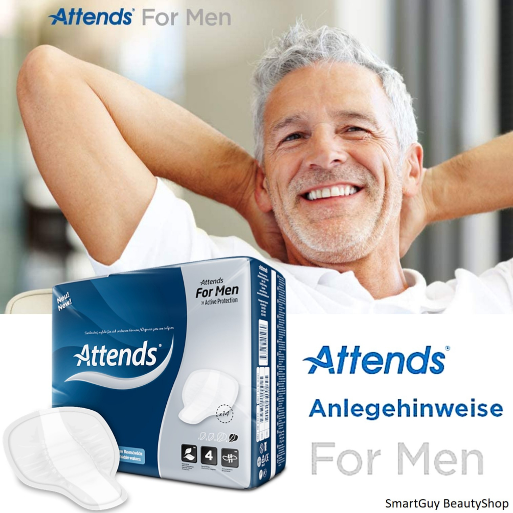 Attends For Men 4 Active Protection X14 แผ่นอนามัยซับในช่วยดูดซับ ...