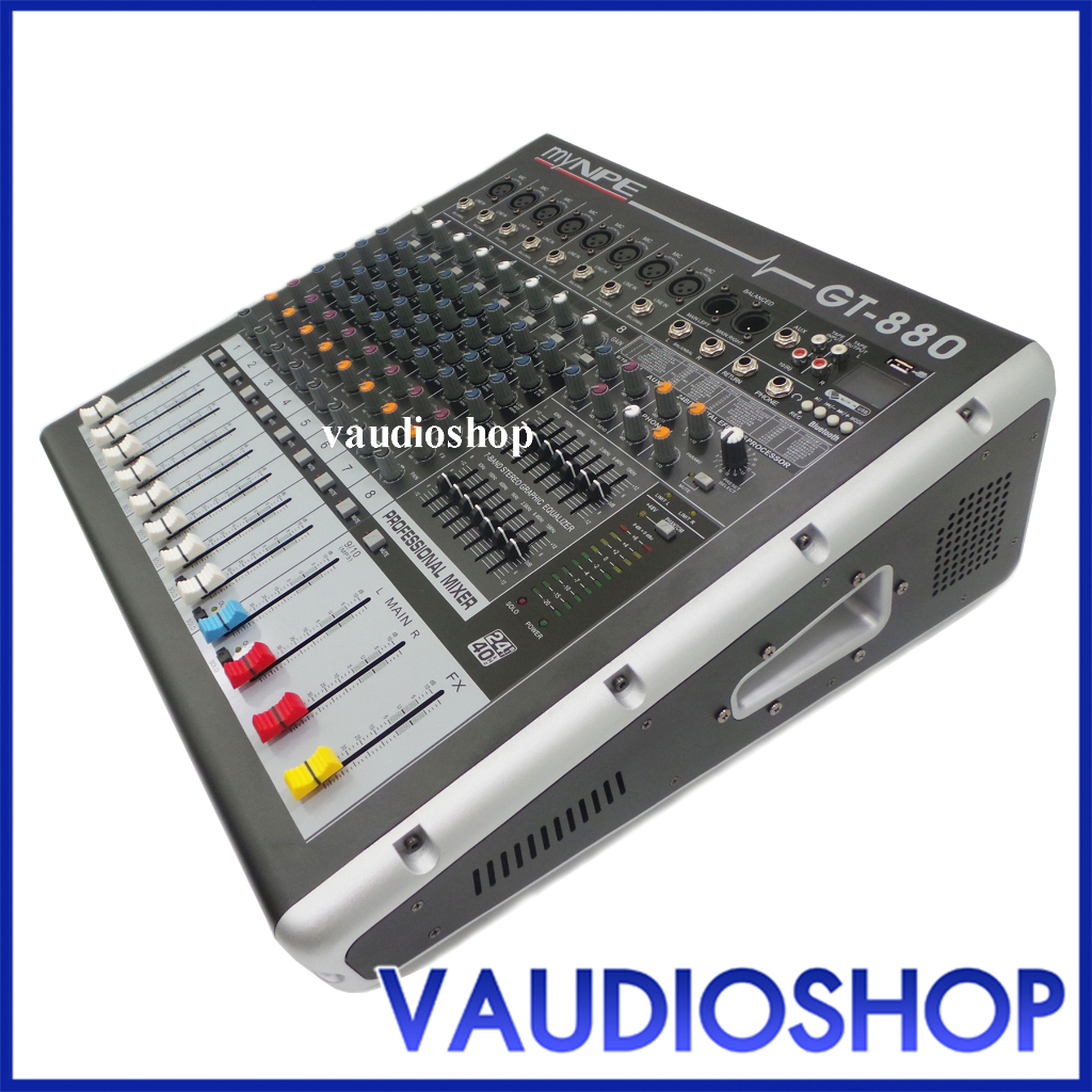 My NPE GT-880 (800Wx2, 8Mono, USB, Bluetooth) Power Mixer เพาเวอร์ ...