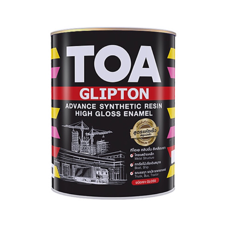 TOA GLIPTON ทีโอเอ กลิปตั้น สีน้ำมัน เคลือบเงา G370-G581 | Shopee Thailand
