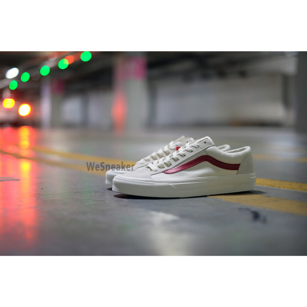 VANS Style 36 - Marshmallow/Racing Red VN0A3DZ3OXS รองเท้าแวน (หนอนแดง ...