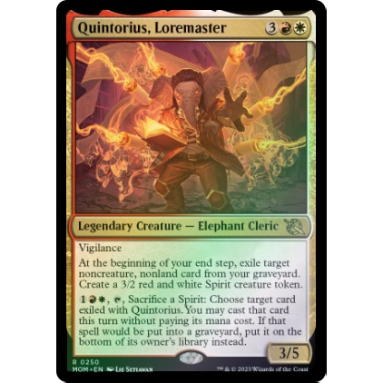 [MTG][Single][MOM] Quintorius, Loremaster ระดับ Rare [ภาษาอังกฤษ ...