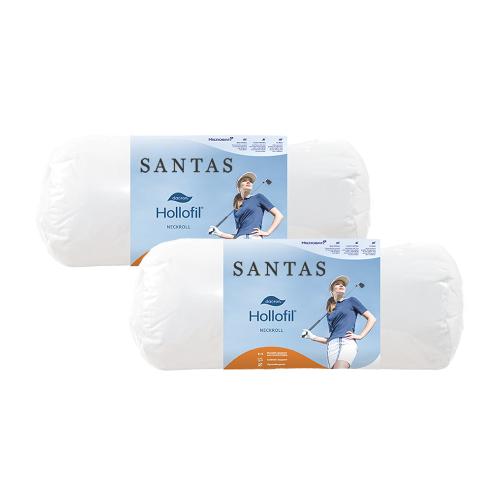 SANTAS หมอนรองคอ รุ่น DACRON® HOLLOFIL (แพ็คคู่) แถมฟรีปลอกหมอนคละสีคละ ...