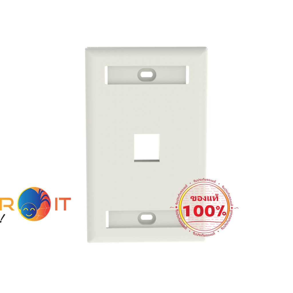 panduit NetKey® Faceplate, Label Pocket, 1 Port, Off White รับประกันของ ...