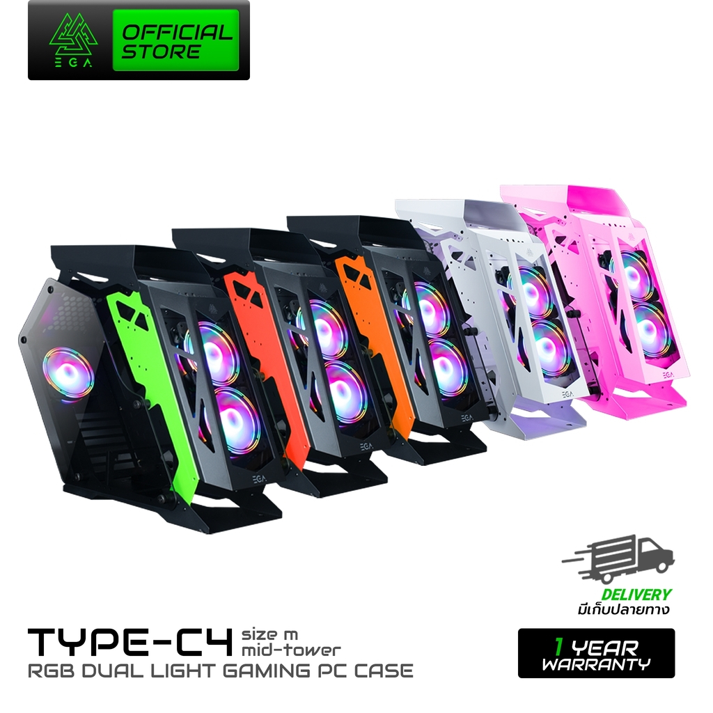 [สินค้ารับประกัน 1 ปี] เคส EGA TYPE C4 GAMING PC CASE Size M มีให้เลือก ...