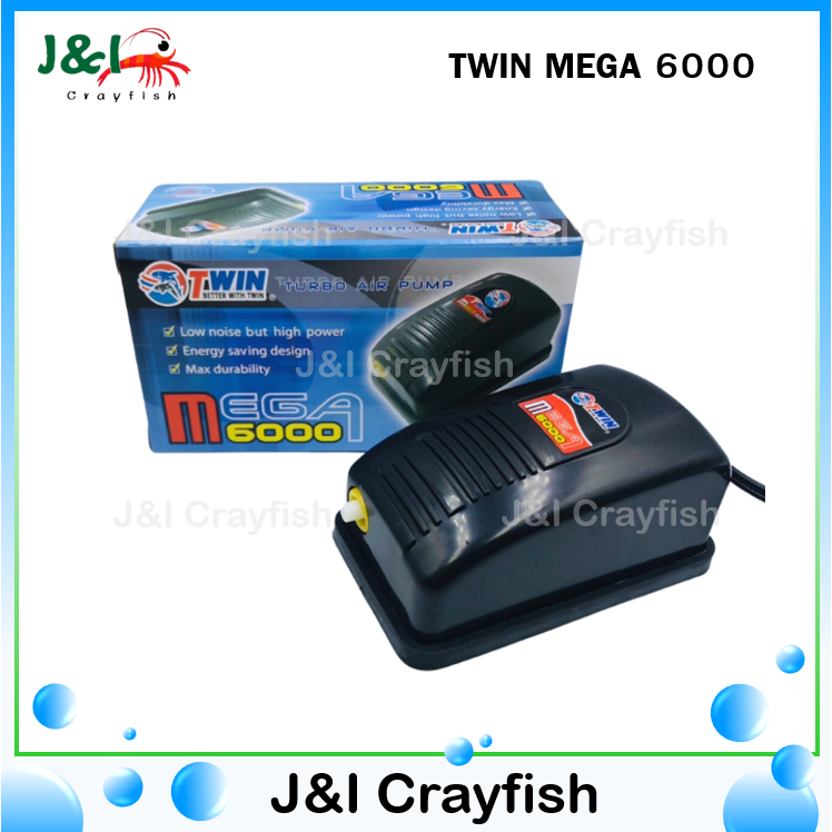 TWIN MEGA 6000 TURBO AIR PUMP ปั๊มลม A0008 | Shopee Thailand