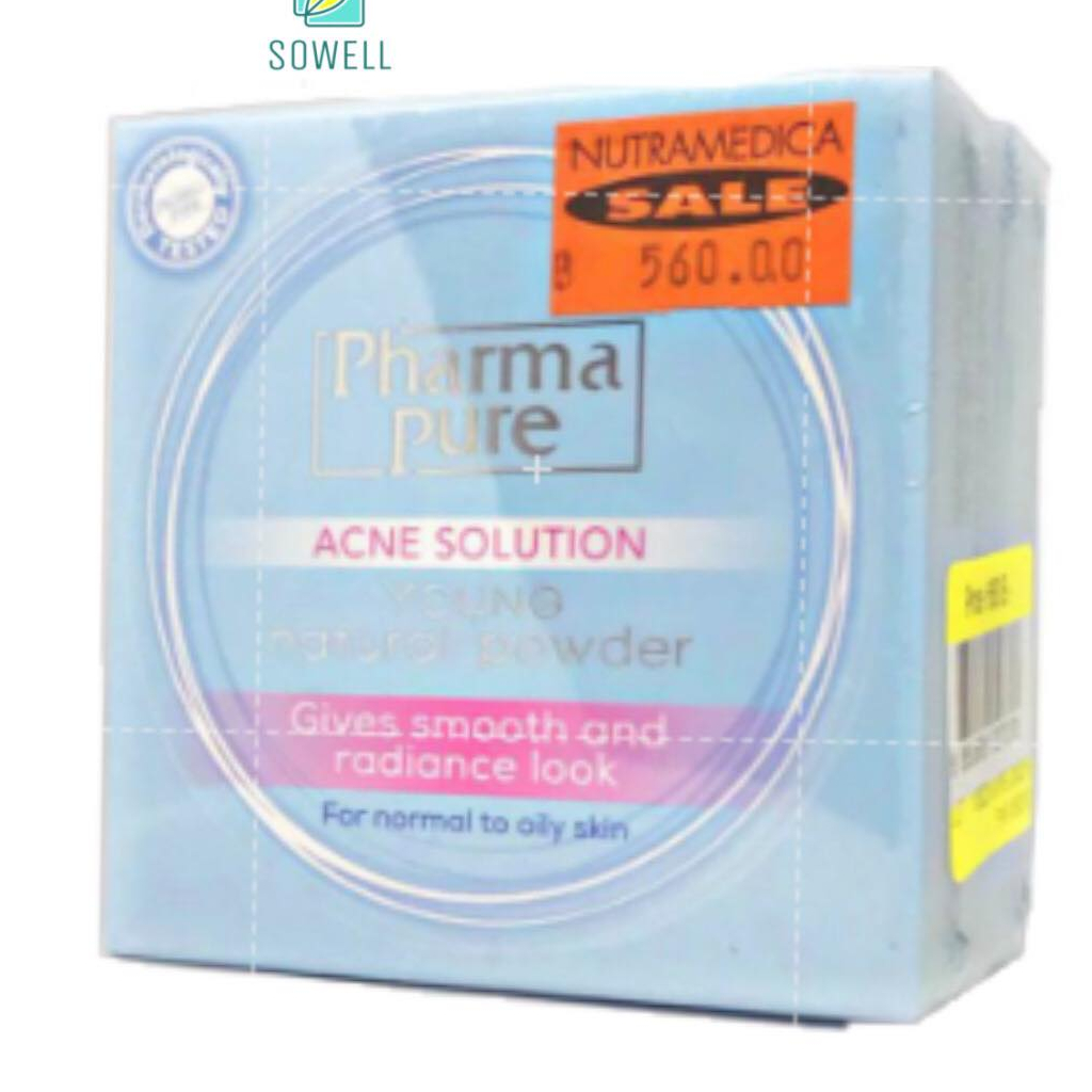 PharmaPure Acne Solution Young Natural Powder 11.5g แป้งตลับ ลดสิว ผิว ...