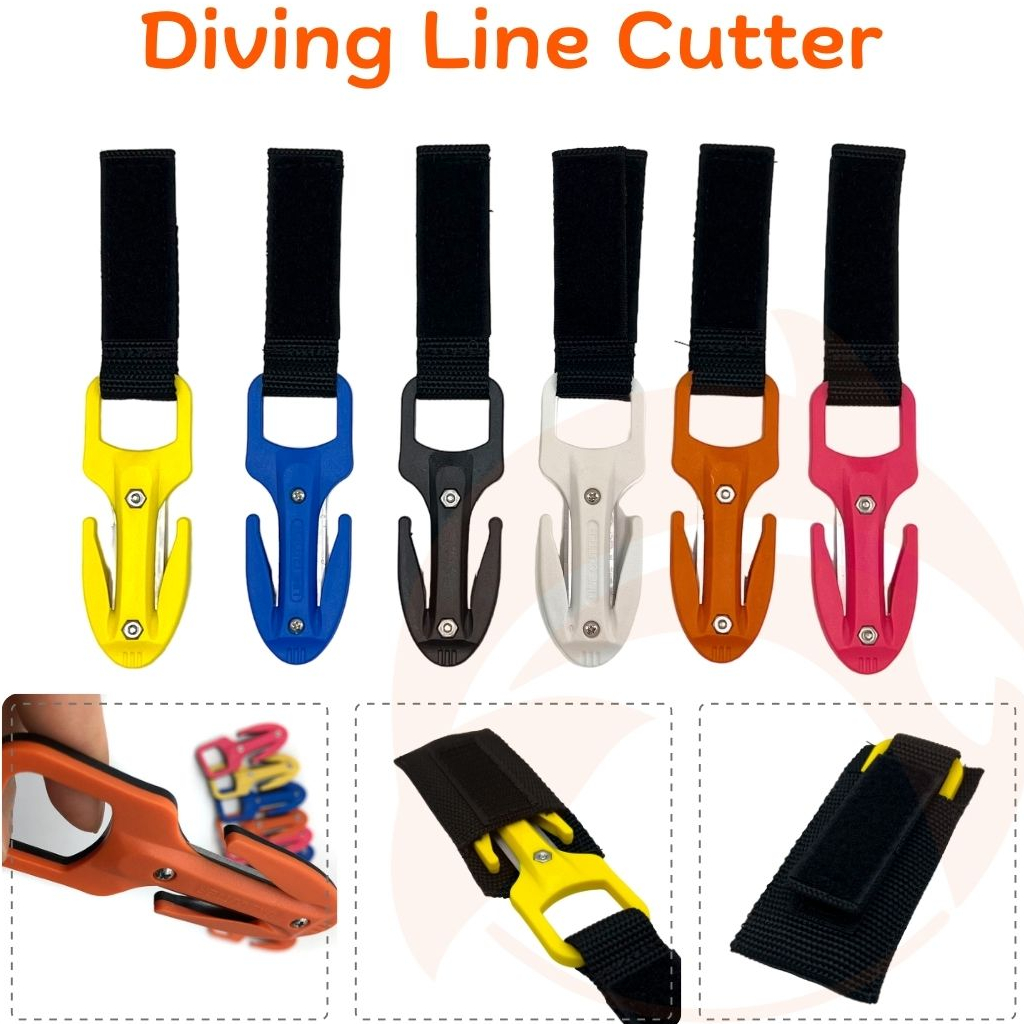 Diving Line Cutter มีดพกสำหรับนักดำน้ำ พร้อมใบมีดสำรองอีก 2 ใบ สำหรับ ...