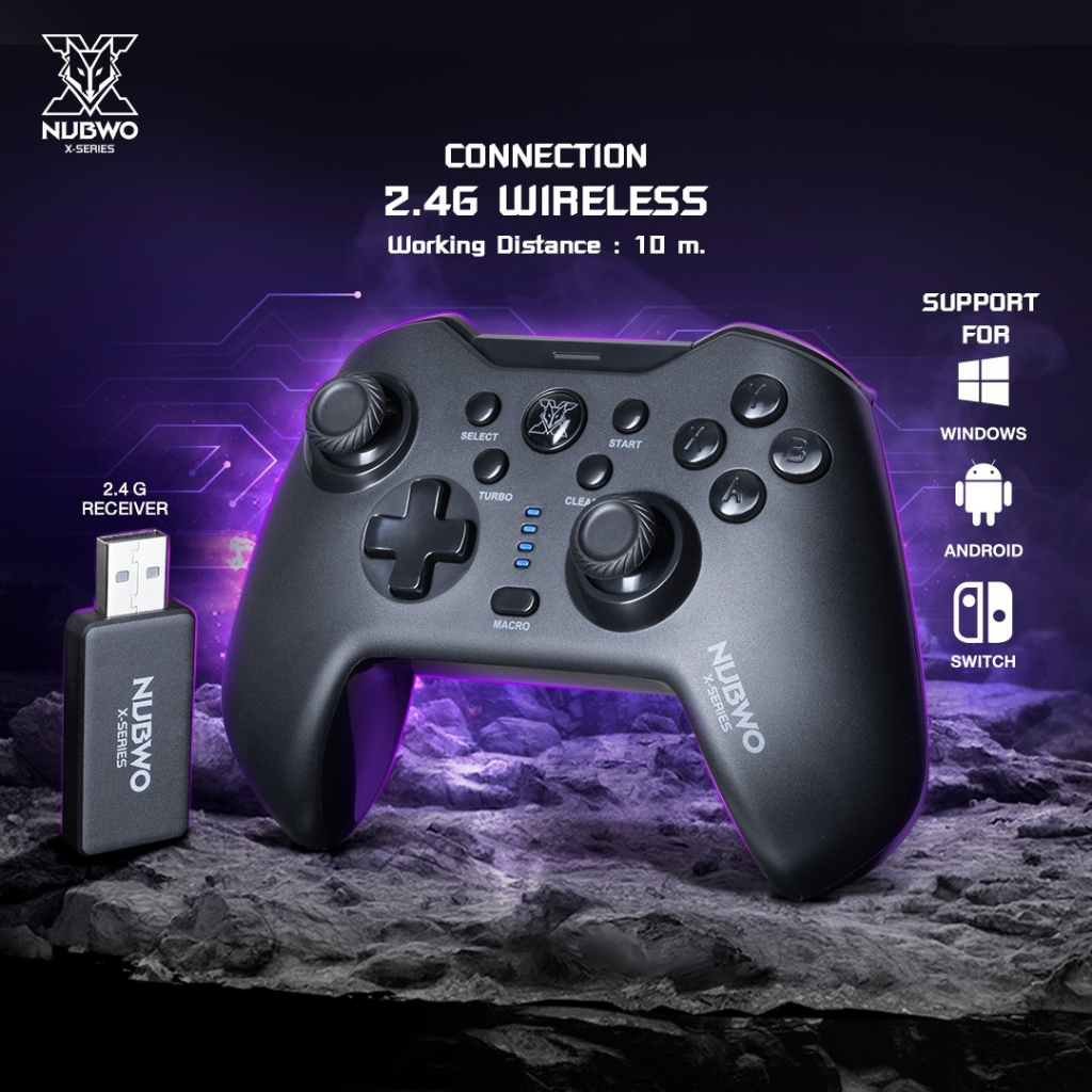 Nubwo จอยเกมไร้สาย Controller Wireless NX-J2/EGA TYPE J2 ใช้งานกับระบบ ...
