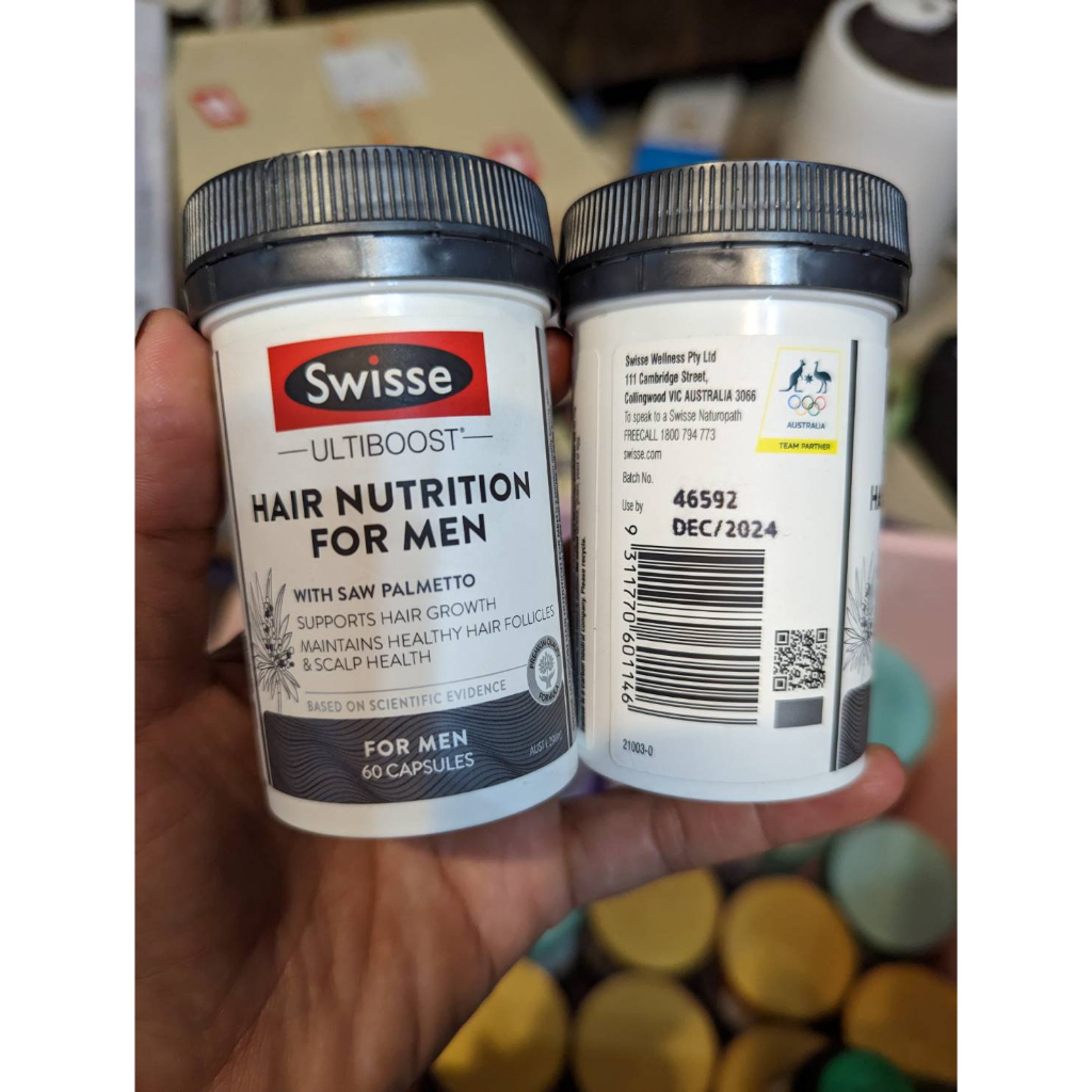 Swisse Ultiboost Hair Nutrition for Men 60 Tablets exp 2025 | Shopee Thailand
