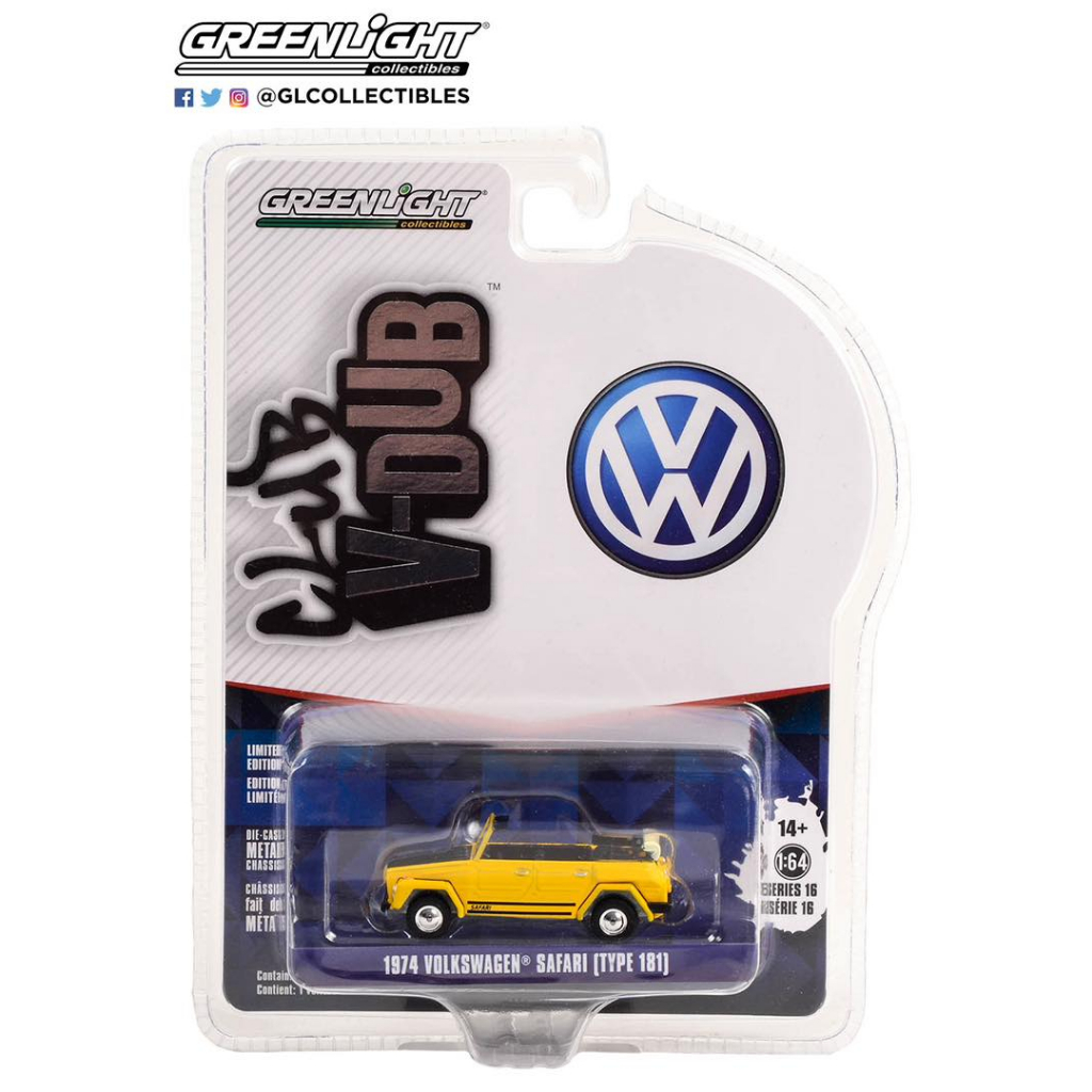 Greenlight 1/64 Club V-Dub Series 16 - 1974 Volkswagen Safari [Type 181 ...