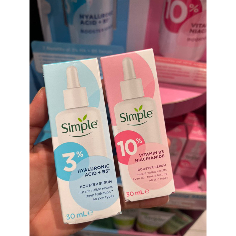 ใหม่ยังไม่มีขายในไทย SIMPLE Booster Serum Hyaluronic Acid + B5 30ml ...