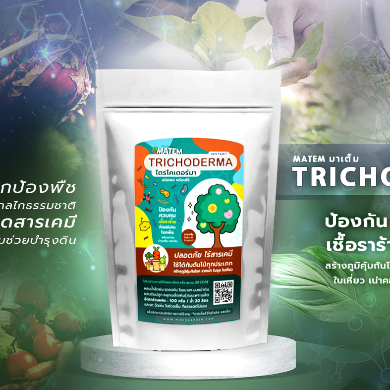 ไตรโคเดอร์มา ชนิดผง (MATEM TRICHODERMA) พร้อมใช้ ช่วยป้องกัน ควบคุม ...