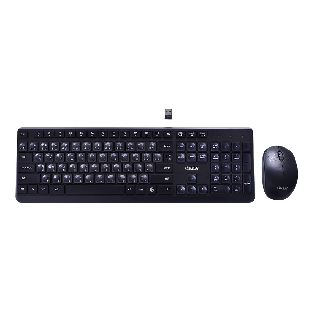 แท้100% OKER K788 WIRELESS DESKTOP keyboard mouse Combo set ชุด เมาส์ + คีย์บอร์ด ไร้สาย 788 ...