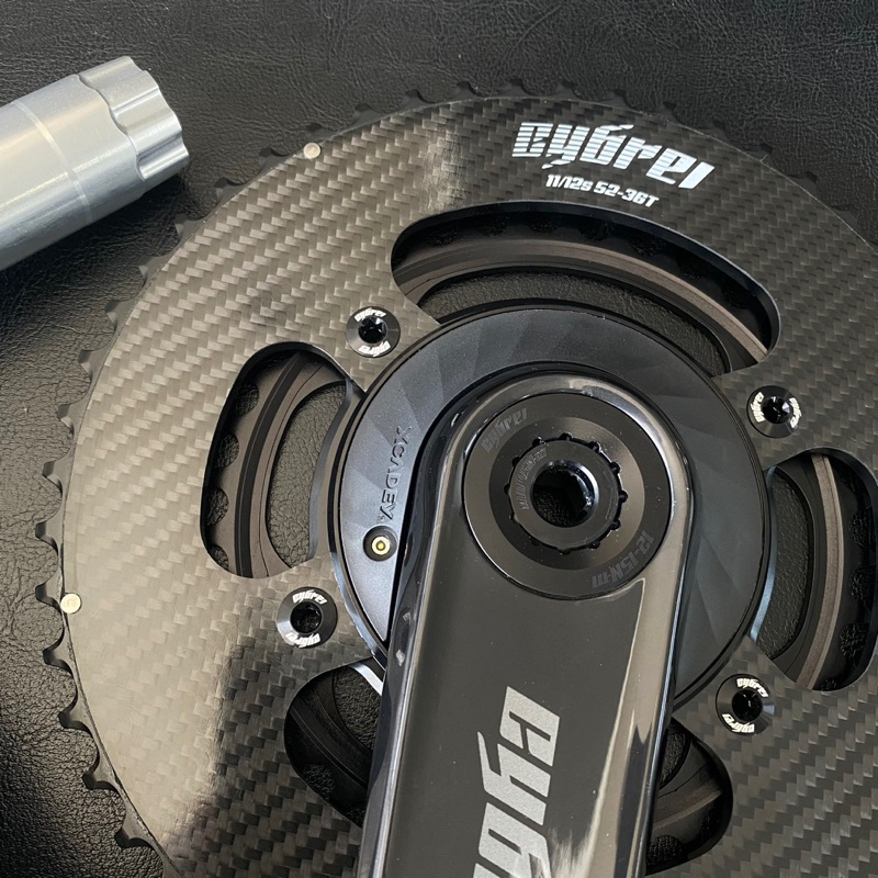 ชุดจานหน้า Cybrei พร้อม Xcadey power meter และ ใบคาร์บอน Cybrei ...