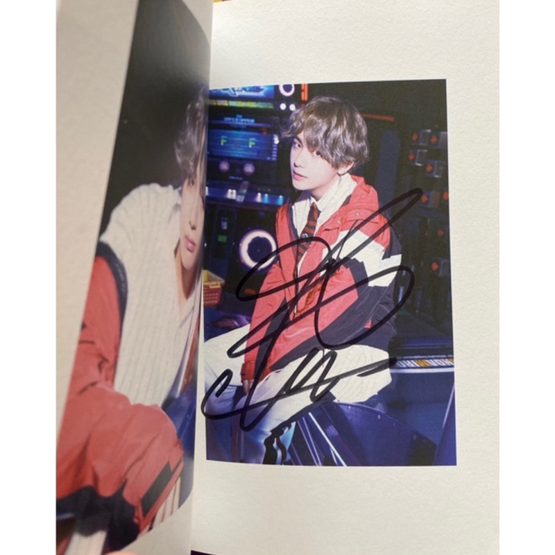 BTS signed ลายเซ็นไซน์สด autographed วี จีมิน ยุนกิ จิน นัมจุน เจโฮป ...