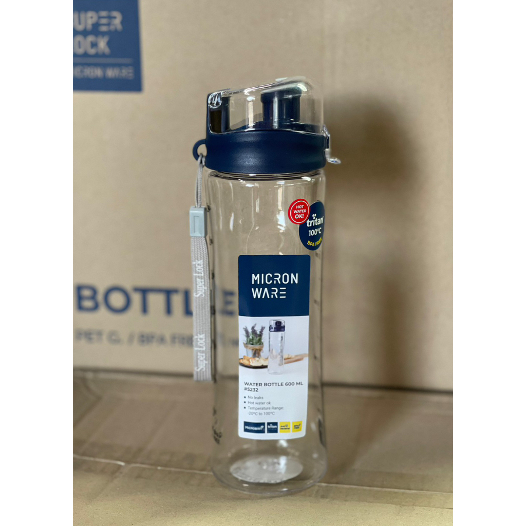 SUPER LOCK TRITAN ขวดน้ำ กระบอกน้ำ ที่ใส่น้ำแบบใสมีฝาปิด ขนาด 600ml รุ่น 5232 (ราคาเร้าใจ ...