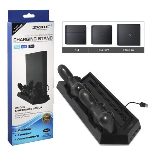 แท่นวาง Ps4 Pro, Ps4 Slim, Ps4 ปรับแรงลม 2 ระดับ Dobe แท้ พัดลม2ตัว ...