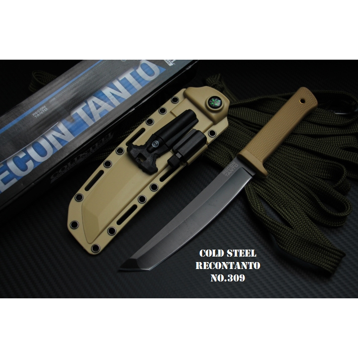 มีดเดินป่าCOLD STEEL RECON TANTO No.309 พร้อมปลอก KYDEX แข็งพร้อม ...