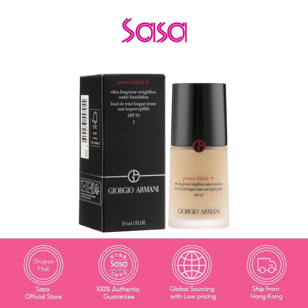 Giorgio Armani Power Fabric+ Ultra Longwear Weightless Matte Foundation ...