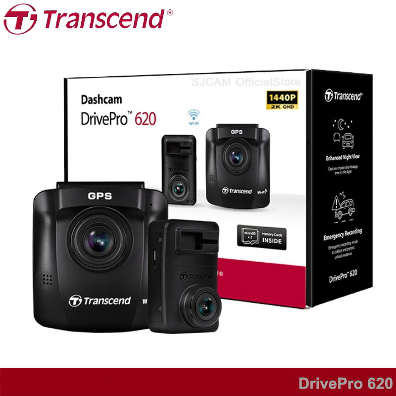 Transcend กล้องติดรถยนต์ DrivePro620 ** 2K 1440p 60fps Dual Camera ...