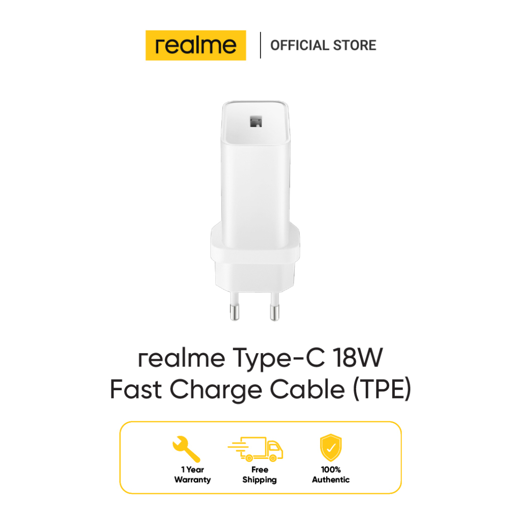 realme 18W Power Adapter หัวชาร์จเร็ว USB-A ที่ชาร์จแบตมือถือ | Shopee ...