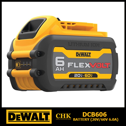 DEWALT แบตเตอรี่ Lithium-ion 6.0Ah 60V 6Ah be รุ่น DCB606 FLEXVOLT ...