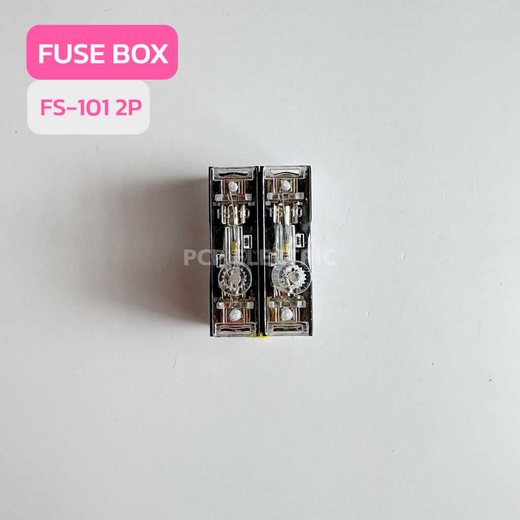 FS-102 2P 10A ฐานฟิวส์ยึดราง ฐานฟิวส์นีออน | Shopee Thailand