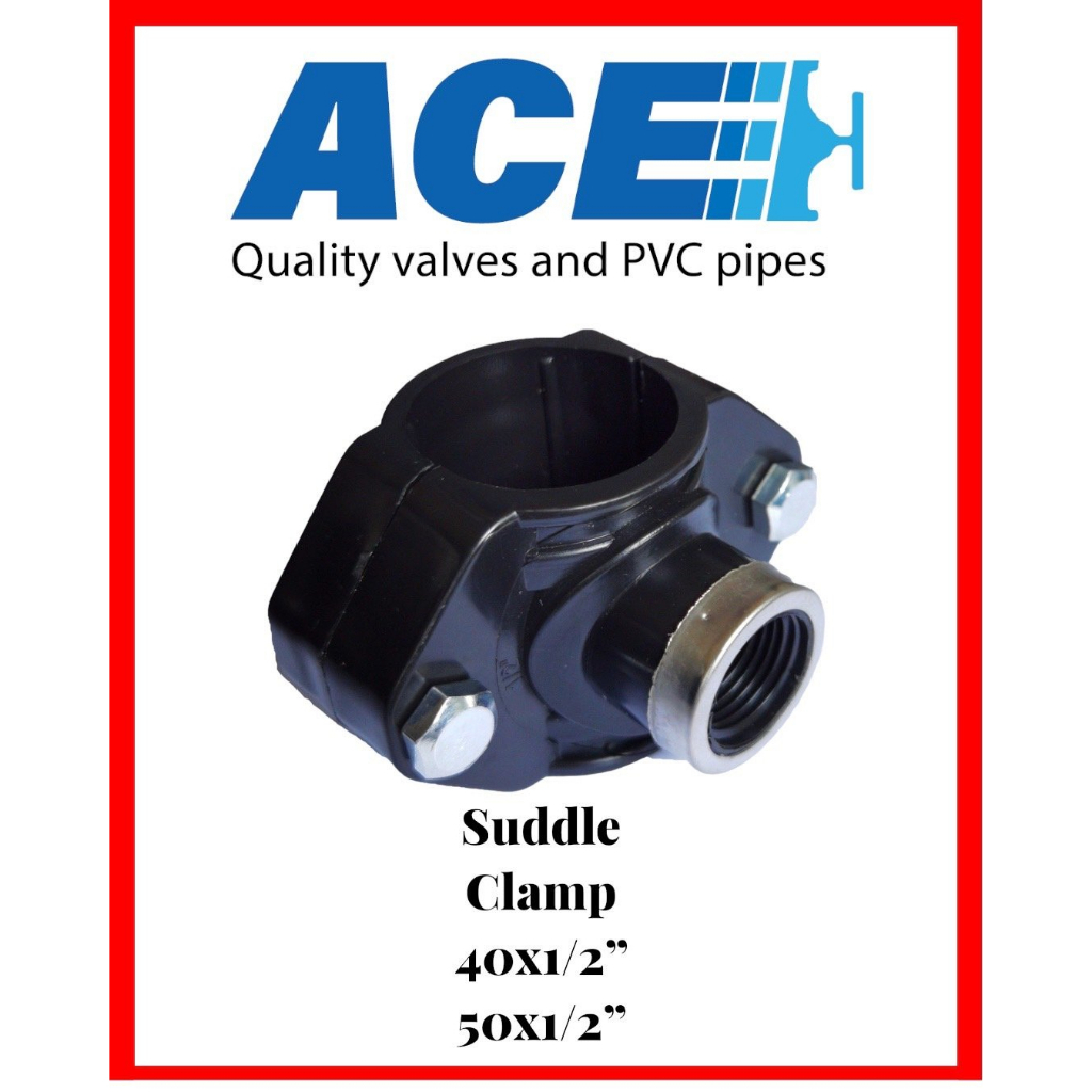 ACE PP Compression Fitting Saddle Clamp Type A แคล้มรัดท่อแยก Ø40*(1/2 ...