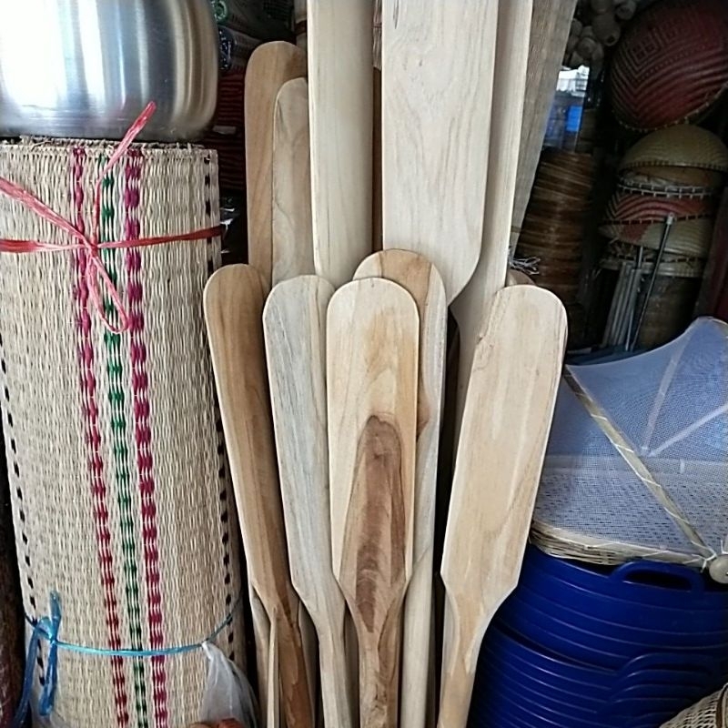 ไม้พาย ทำจากไม้สัก ใช้กวนอาหารและขนม หลากหลายขนาด | Shopee Thailand