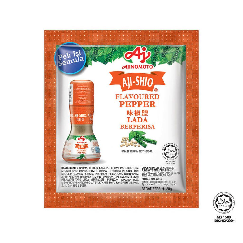 พริกไทย อาจิ ชิโอะ AJI-SHIO® Flavoured Black Pepper HALAL Product Of ...