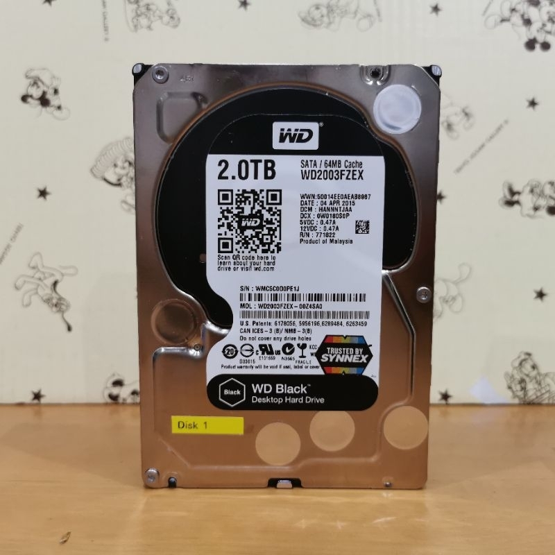 HDD WD Black WD2003FZEX 2TB อายุ 31 ชั่วโมง | Shopee Thailand