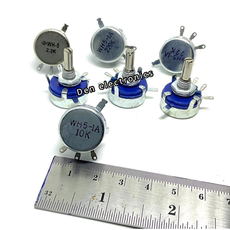 โพเทนชิโอมิเตอร์ เพลาคาร์บอน ทรงกลม WH5-1A 1k 2.2k 4.7K 10k 22K 47k ...