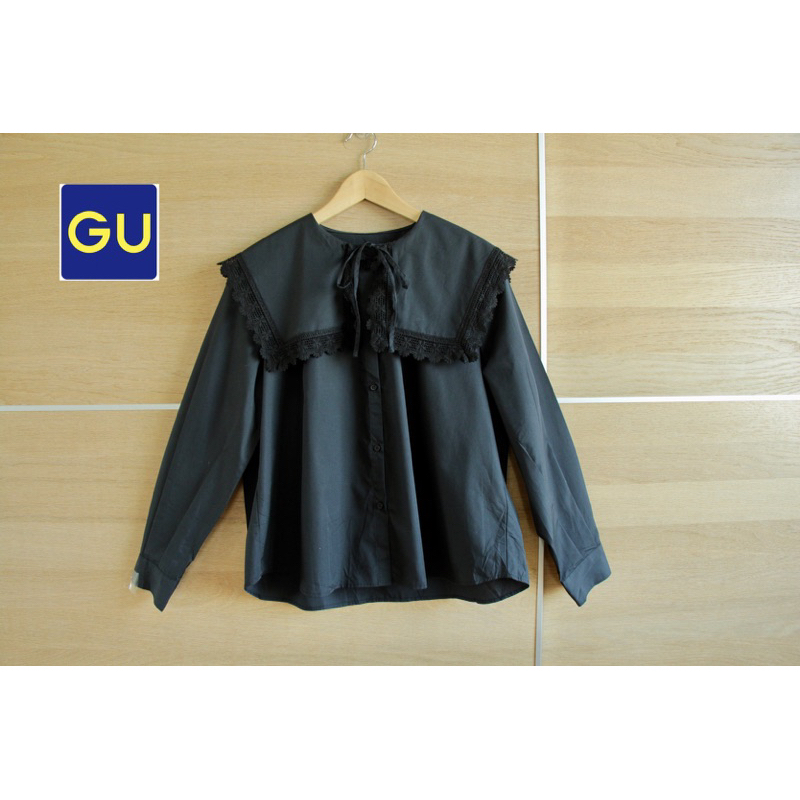 GU x cotton x XXL สีดำ ใหม่มาก คอปกอลัง อก 42 ยาว 24 Code : 583(5 ...