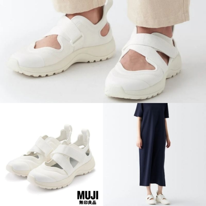 ปล่อยรองเท้า Muji | สีขาว size 25 cm ใหม่ป้ายห้อย | Shopee Thailand
