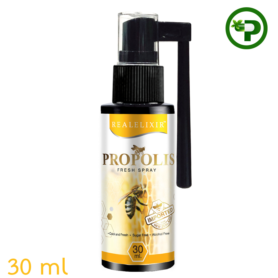 Real elixir Propolis Fresh Spray 30ml เรียล พรอพโพลิส เฟรช สเปรย์ เรียล ...