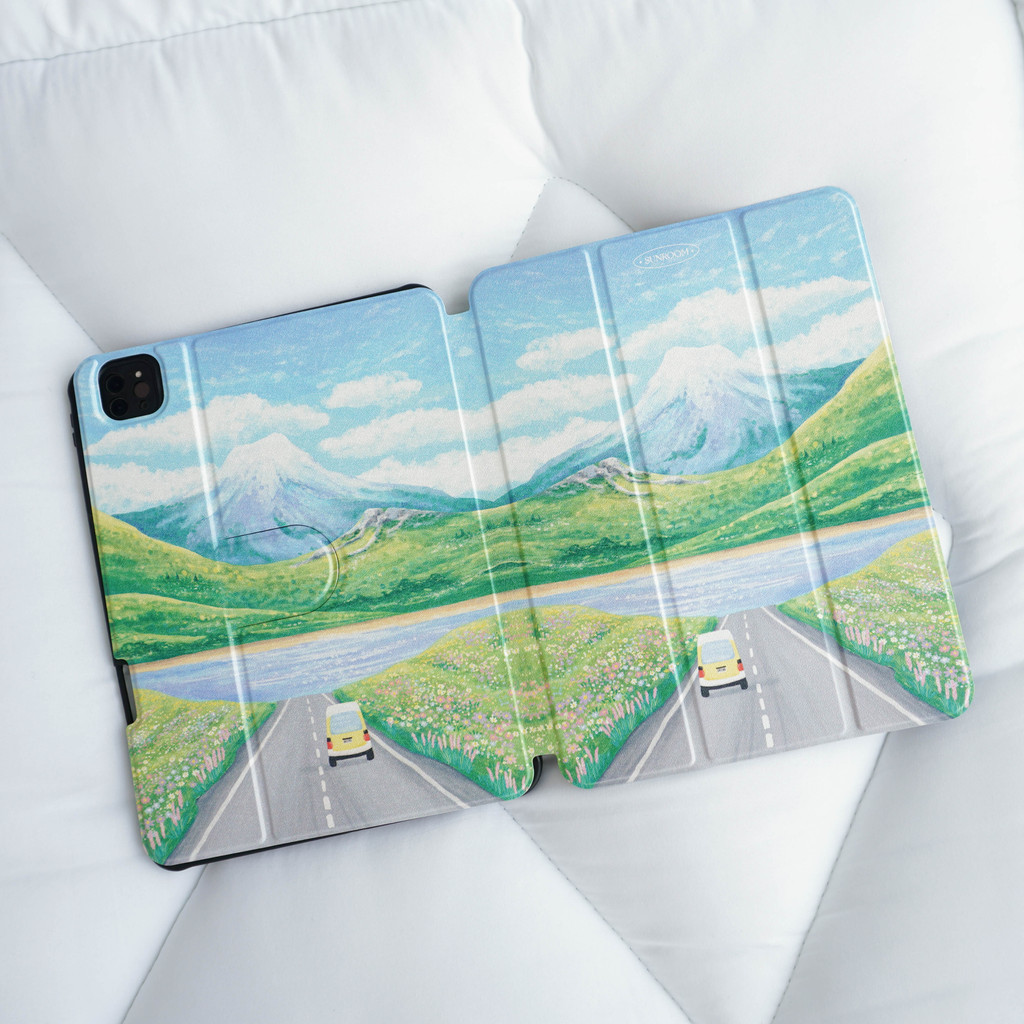 เคสไอแพดหมุนได้ 360 °ลาย South Island for gen5,6 / gen7,8,9 / Air3 ...