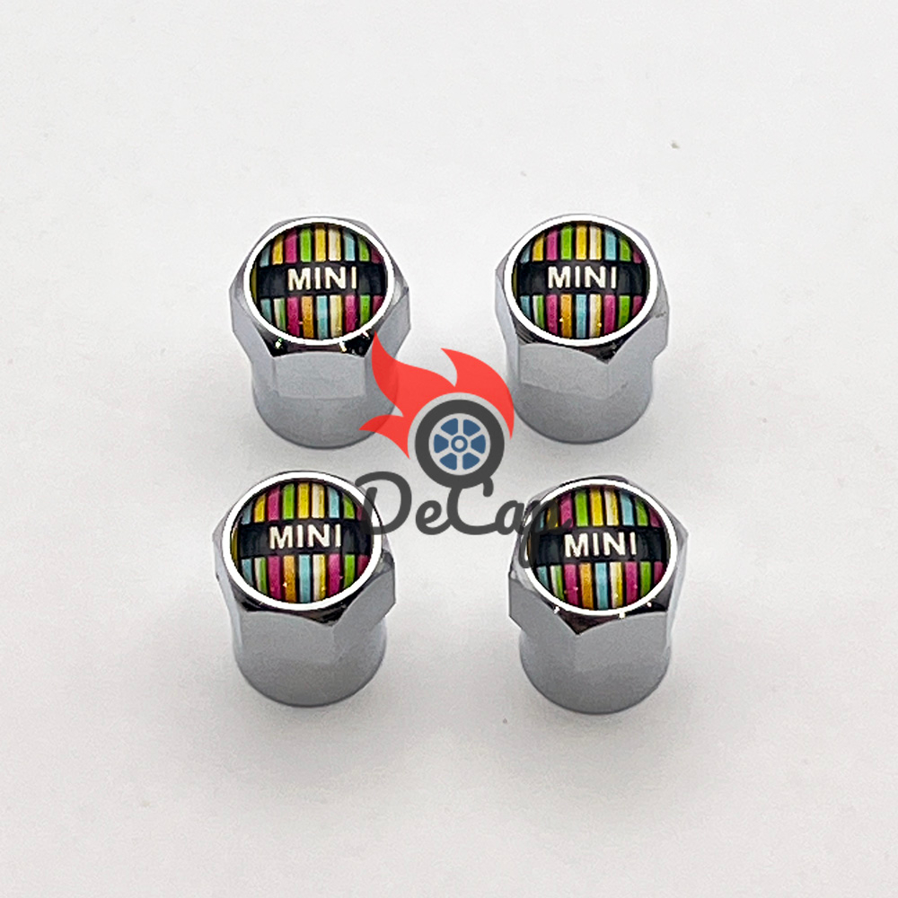 จุกลม ยางรถยนต์ พร้อมโลโก้ Mini มินิ 1 ชุด (4 อัน) - Car Tire Valve ...