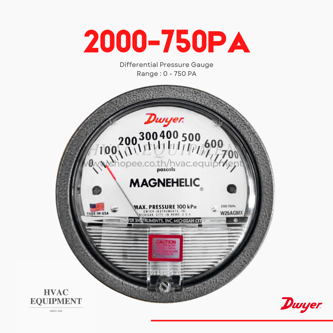 Series 2000 "Dwyer" MAGNEHELIC® Differential Pressure Gauges หน่วย Pascals | Shopee Thailand