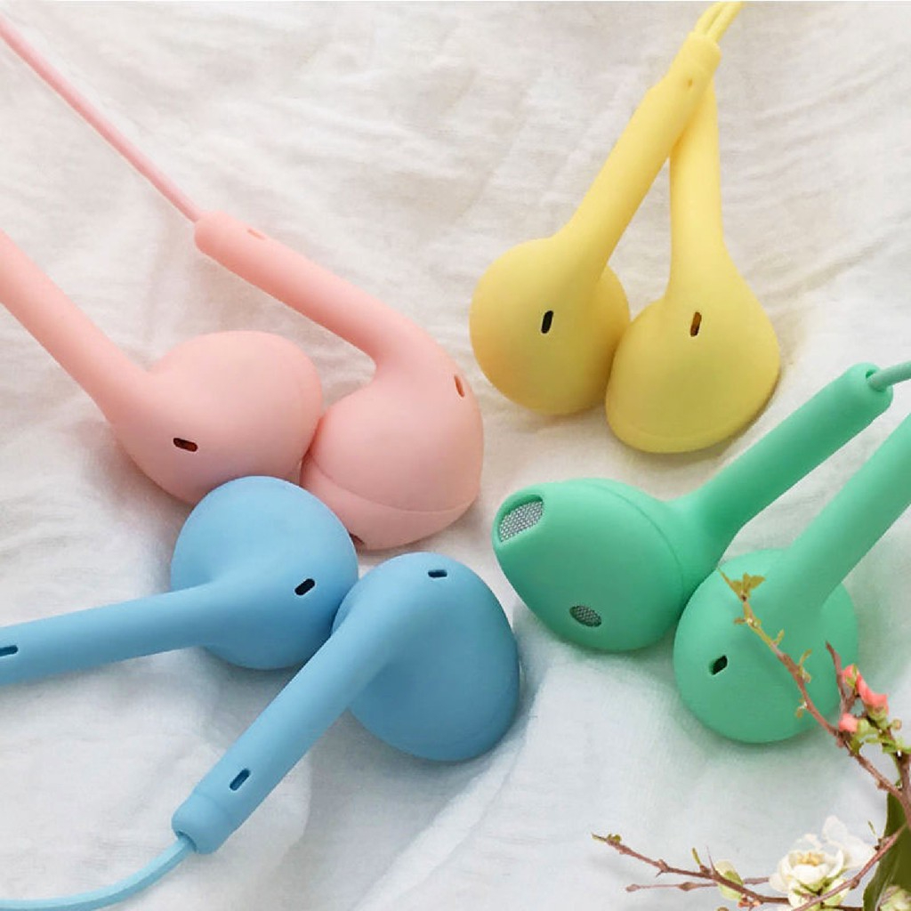 หูฟัง Aพร้อมไมโครโฟน Wired Earphone Audio Jack 3.5mm Headphone Colorful ...