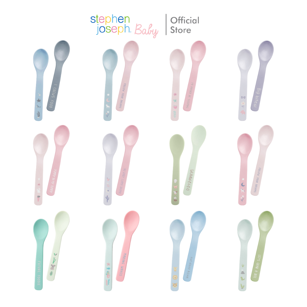 Stephen Joseph Baby ช้อนซิลิโคนจากอเมริกา ช้อนเด็ก ซิลิโคนฟู้ดเกรด BPA ...