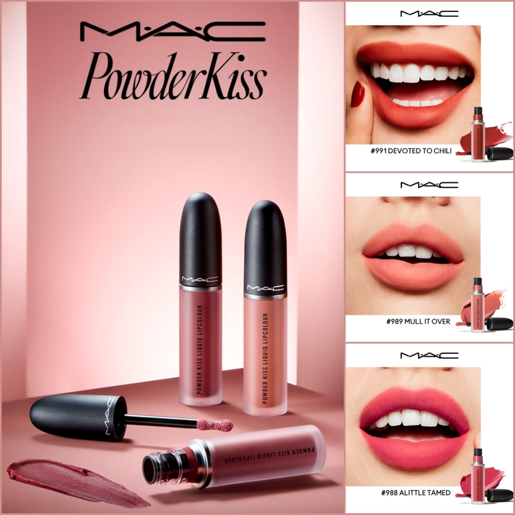 จัดส่งที่รวดเร็วMac Powder Kiss Liquid Lipcolour 5ml Mull it over#998 ...