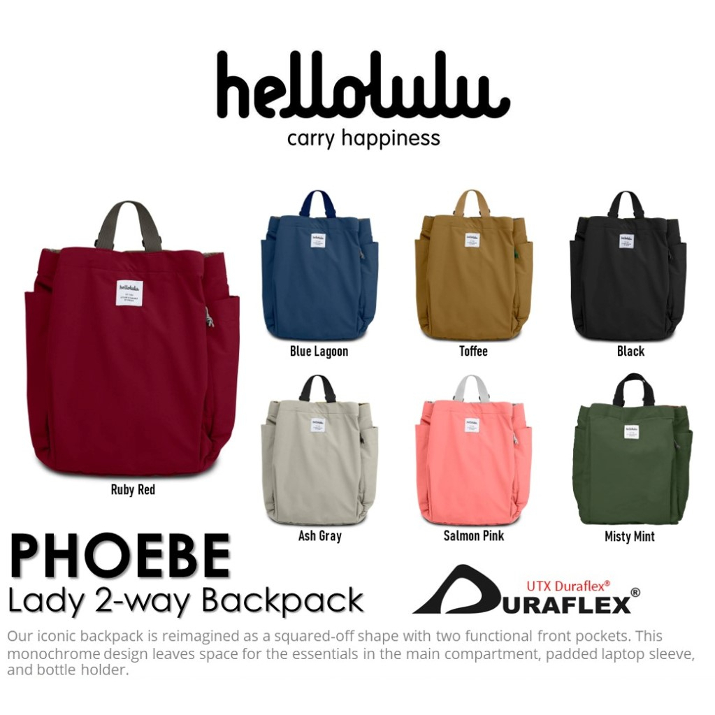 Hellolulu รุ่น Phoebe - กระเป๋าสะพาย 2 way Backpack BC-H50172 เป้ ถือได้ ชาย หญิง | Shopee Thailand