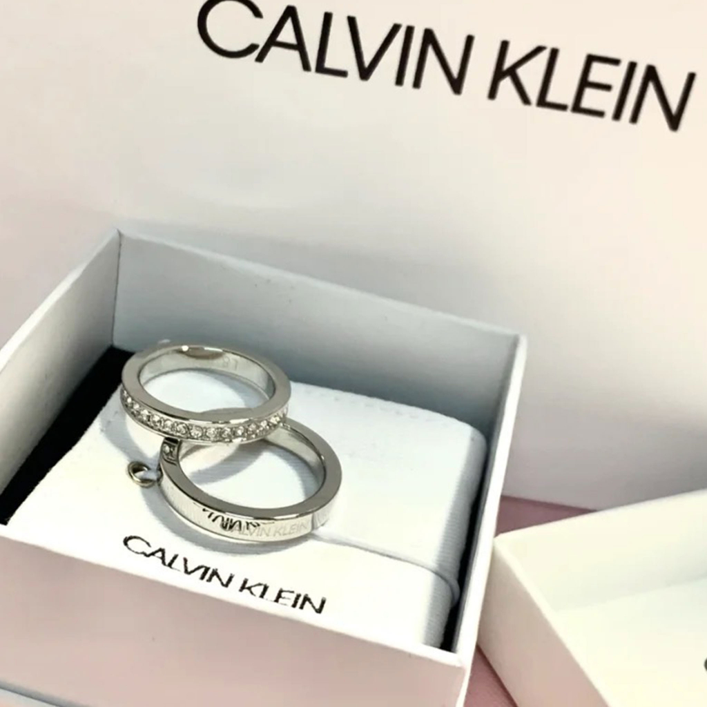 Calvin Klein Rare Ring, White, Rose-gold Size7 (54mm) | Shopee Thailand