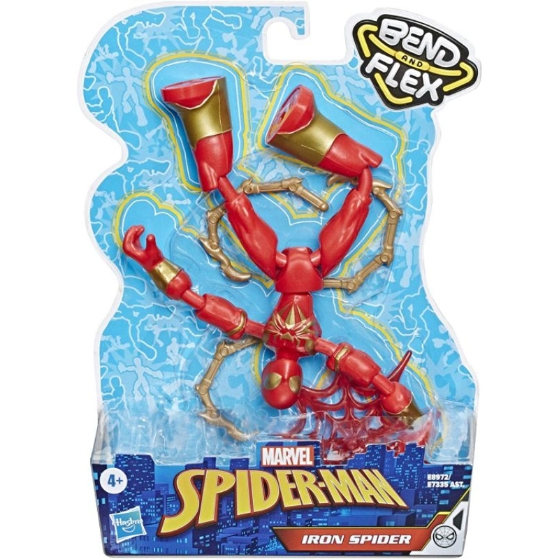 Spider-Man Marvel Bend and Flex Iron Spider Action Figure Toy, 6-Inch ...