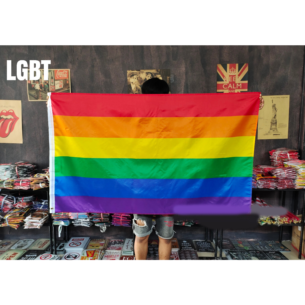 ส่งฟรี!!> ธง LGBT Flag 9 แบบ 4 ขนาด LGBTQ Pride 4 Size พร้อมส่งร้านคน ...
